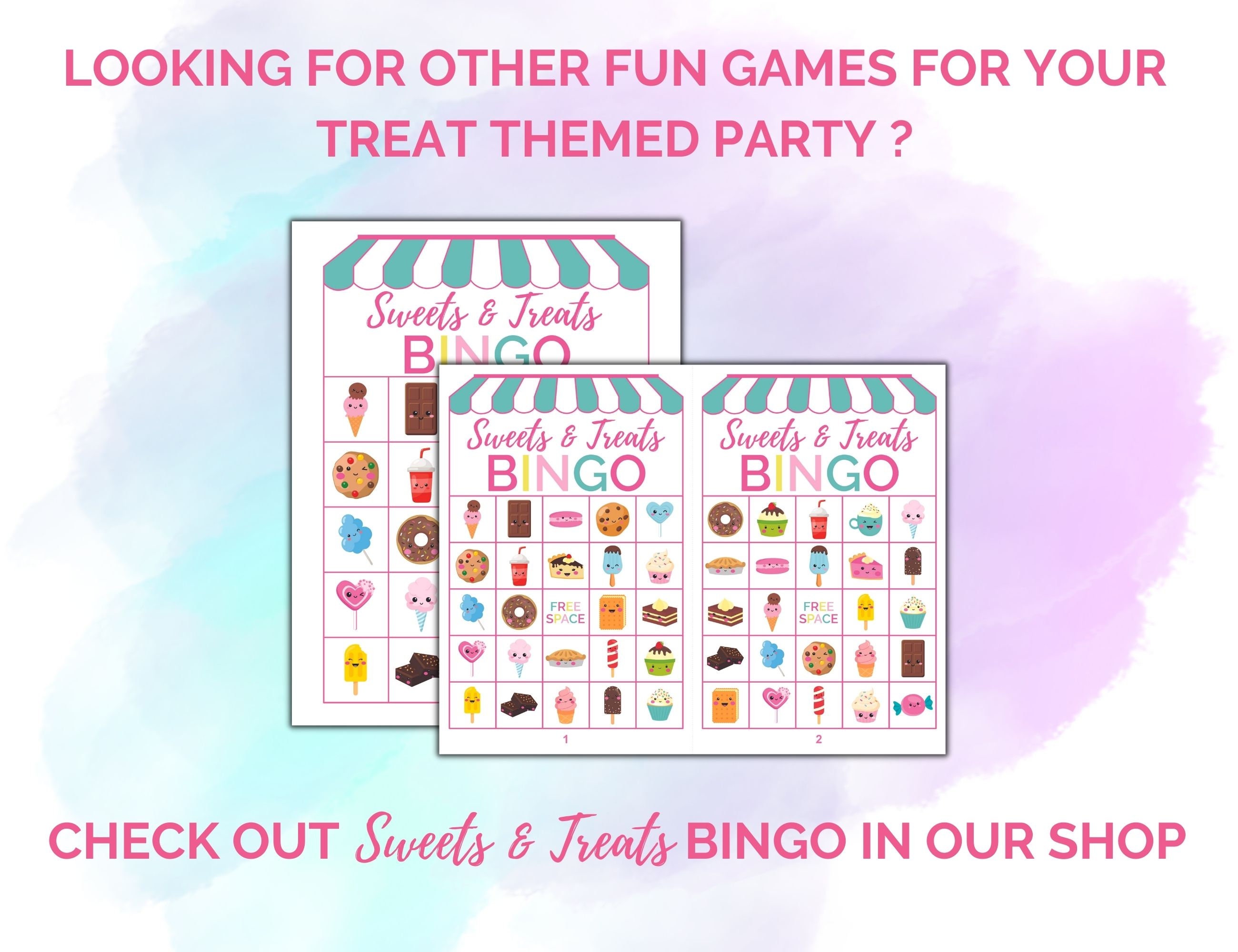 Sweets and Treats Candy Dice Printable Game | Candy Themed Party Game ...