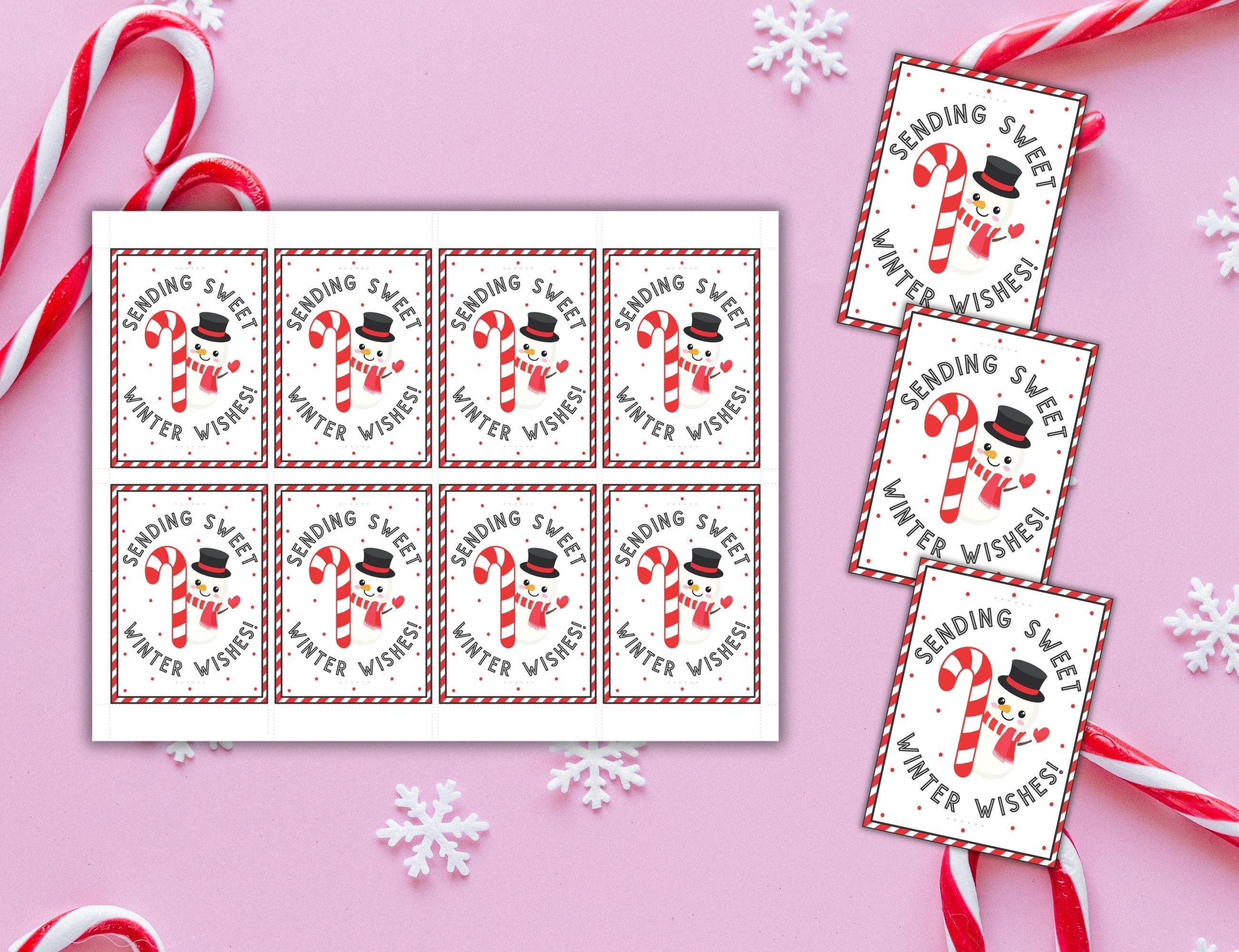 Candy Cane Holder Gift Tags | Candy Cane Gift for Classmates | Winter ...