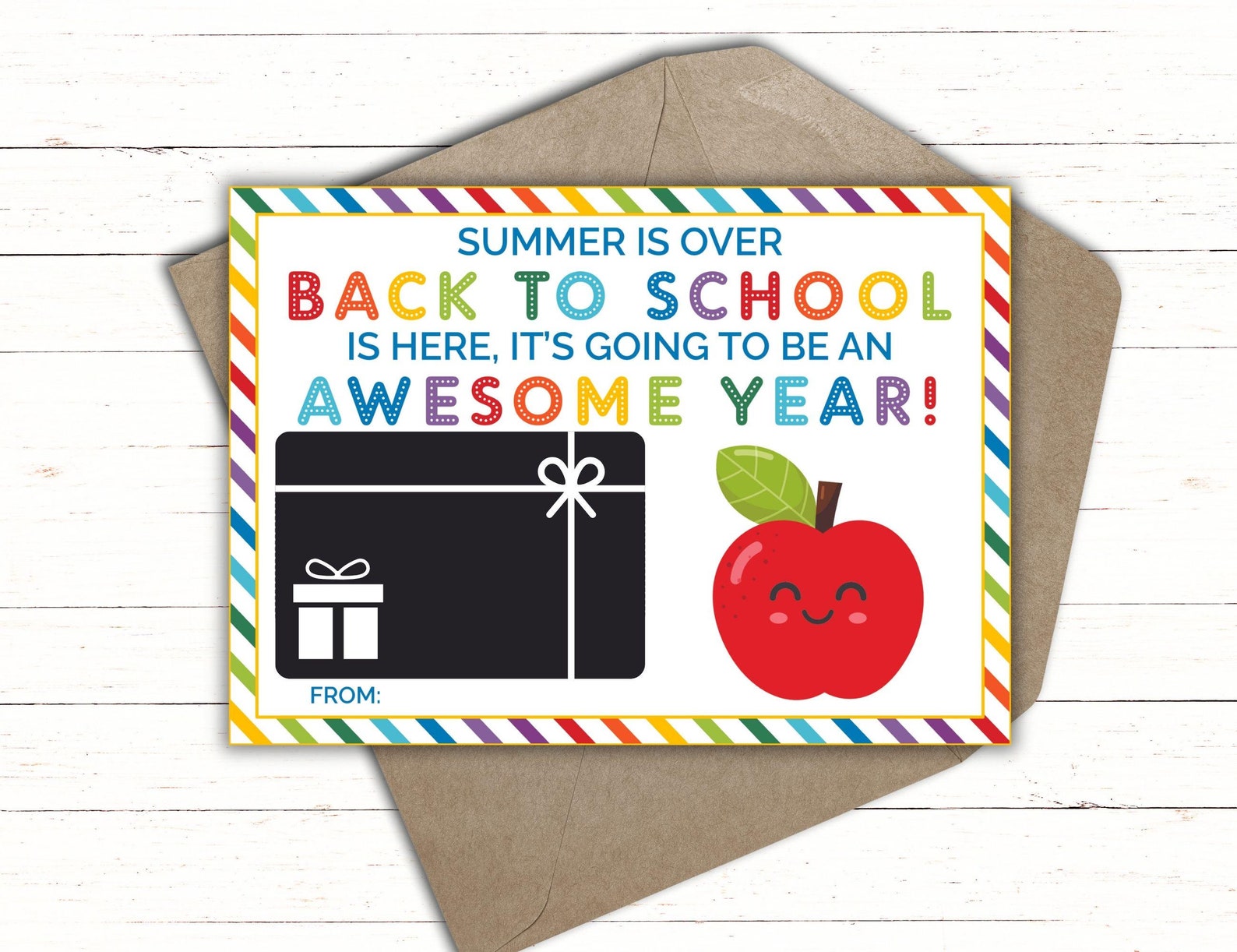 Welcome Back to School Gift Card Holder Back to School Teacher Gift ...