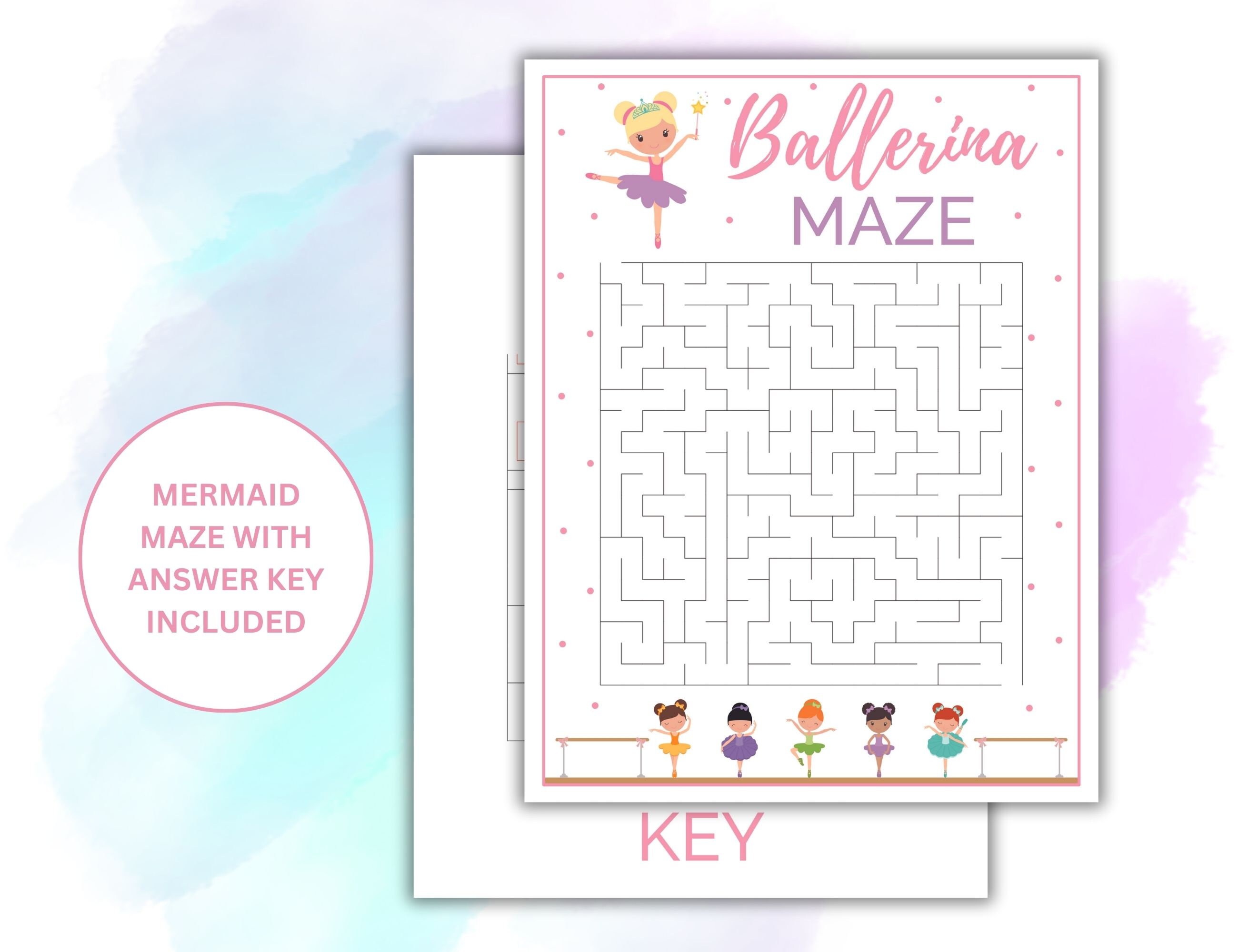 Printable Ballerina Games | Ballerina Activity Set | Ballerina Party ...