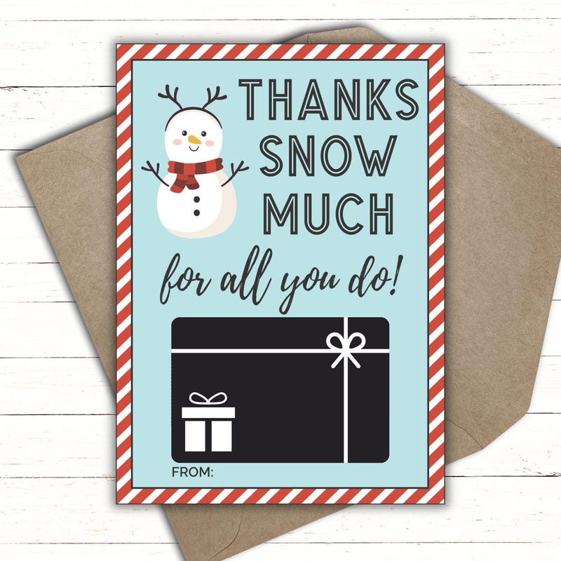 Thank You Snow Much - Etsy