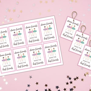 Printable Dance Friends Gift Tag | Ballet Gift Tag | Dance Gift Tag ...