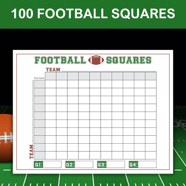 100 Square Raffle Board - Etsy Australia