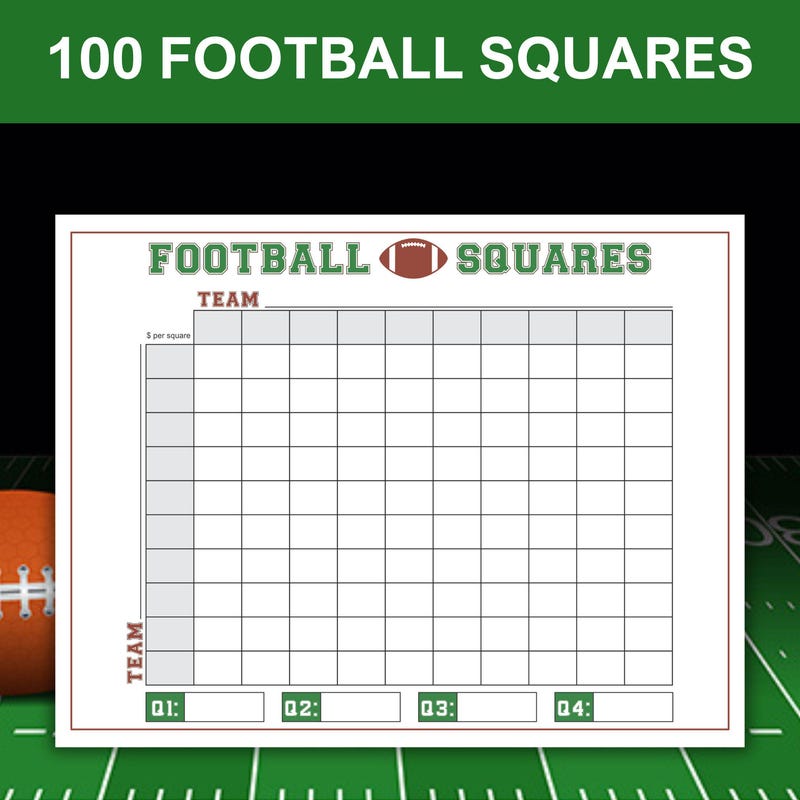 100 Square Raffle Board - Etsy Australia