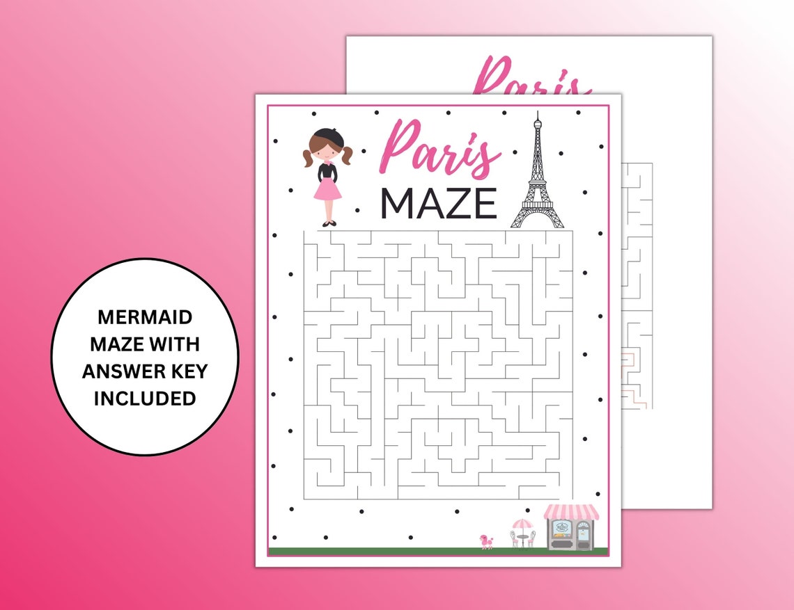 Printable Paris Games | Paris Activity Set | Paris Party Games | Paris ...