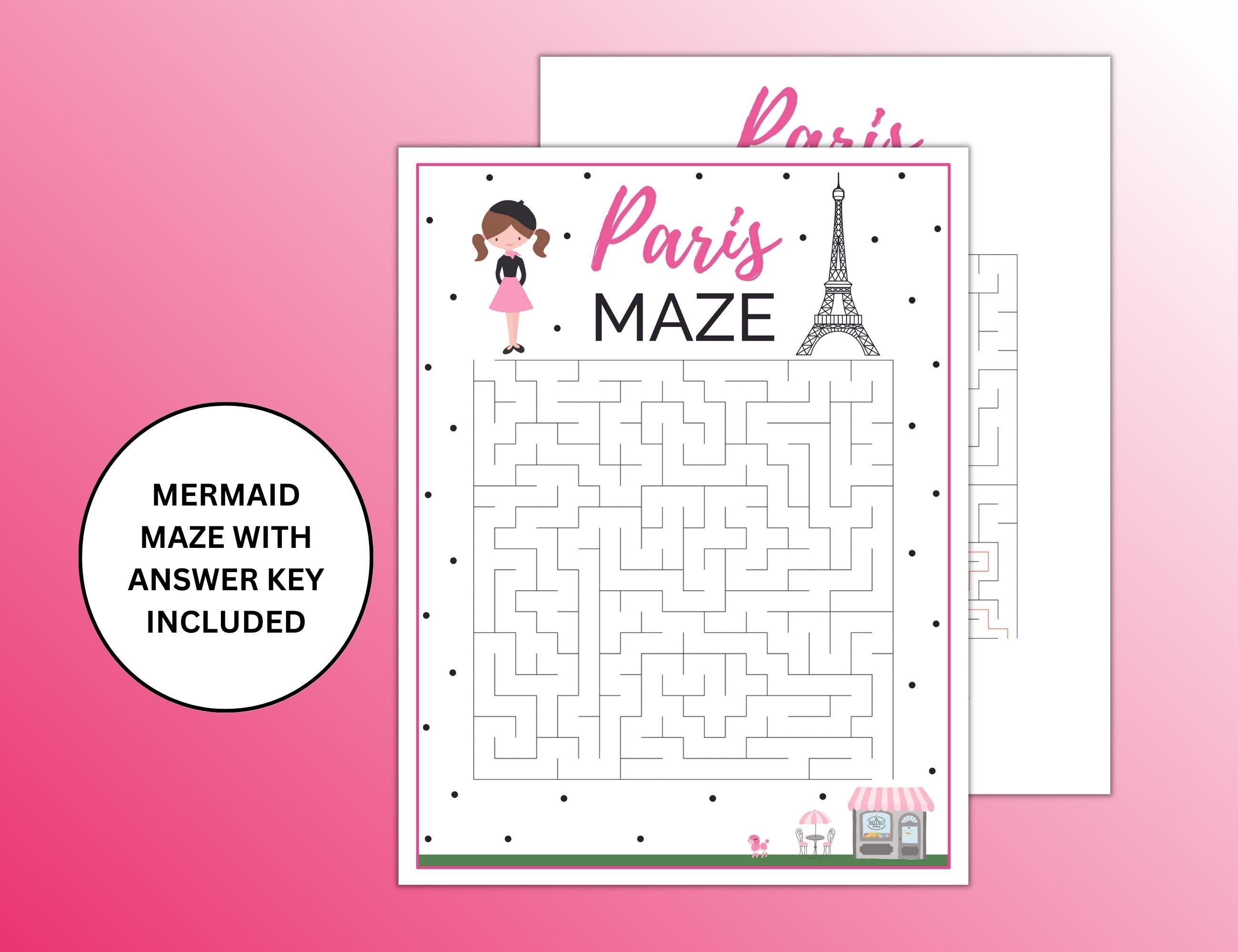 Printable Paris Games | Paris Activity Set | Paris Party Games | Paris ...