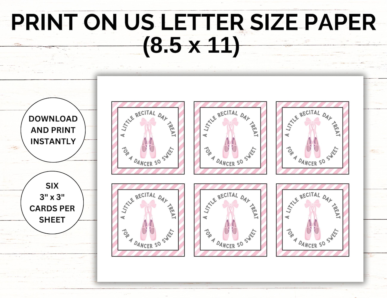 Printable Dance Recital Day Treat Tags | Ballerina Tags | Dance Recital ...