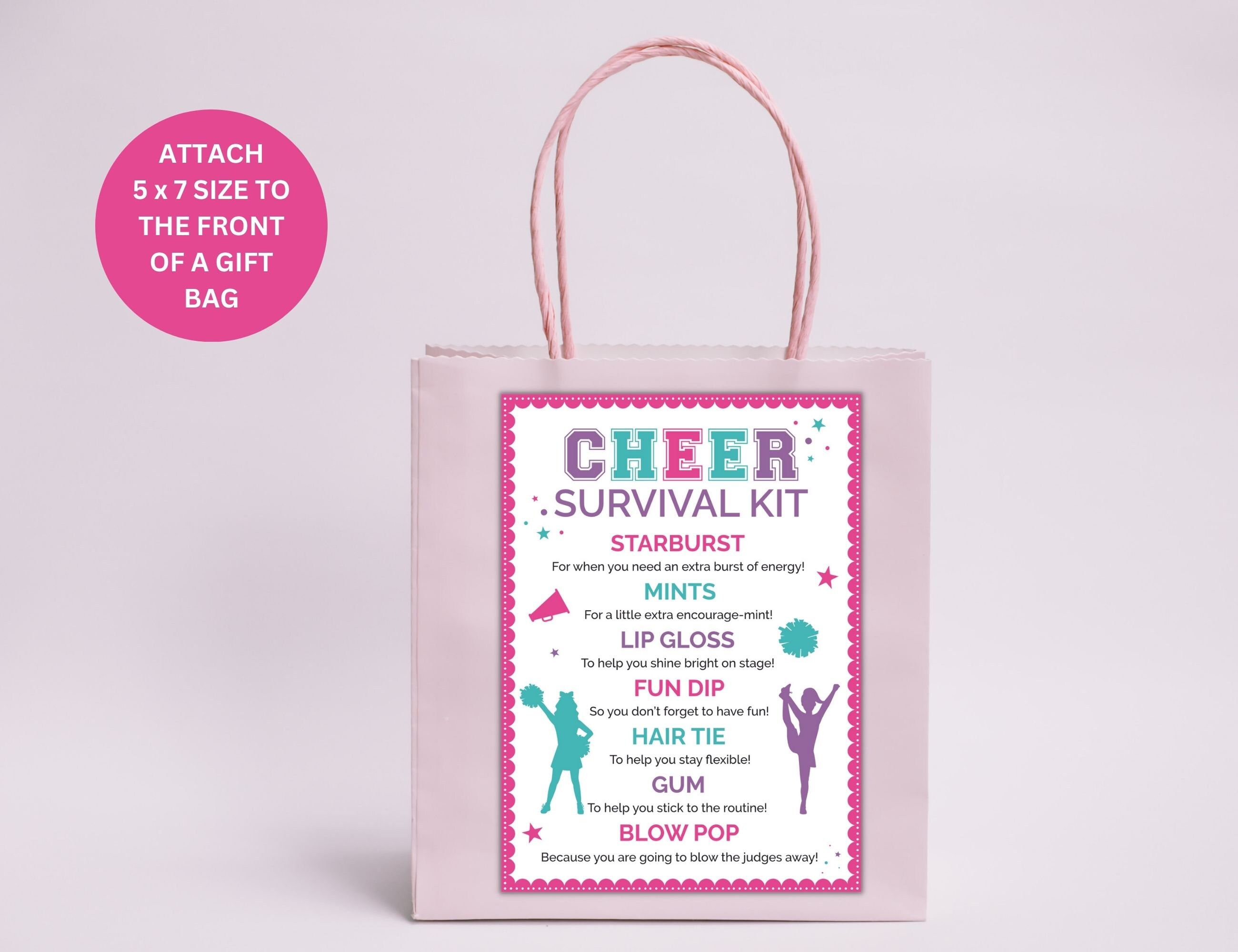 Printable Cheer Survival Kit | Cheer Competition Gift Idea| Cheerleader ...