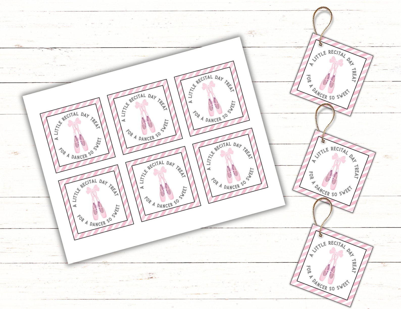 Printable Dance Recital Day Treat Tags | Ballerina Tags | Dance Recital ...