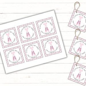 Printable Dance Recital Day Treat Tags | Ballerina Tags | Dance Recital ...