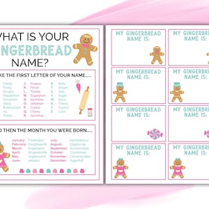 What is Your Gingerbread Name Printable Game With Name Tags ...