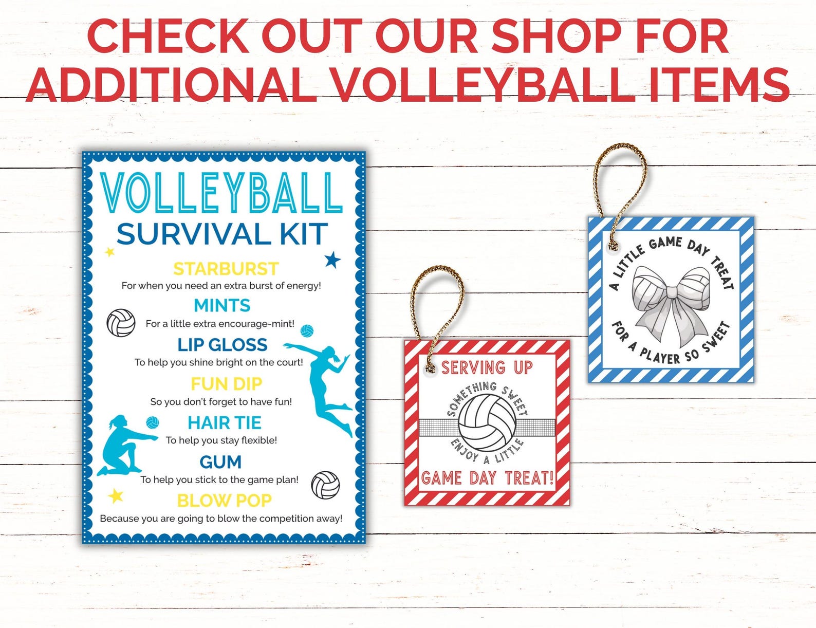 Volleyball Bump Set Snacks Game Day Treat Tags | Volleyball Player ...