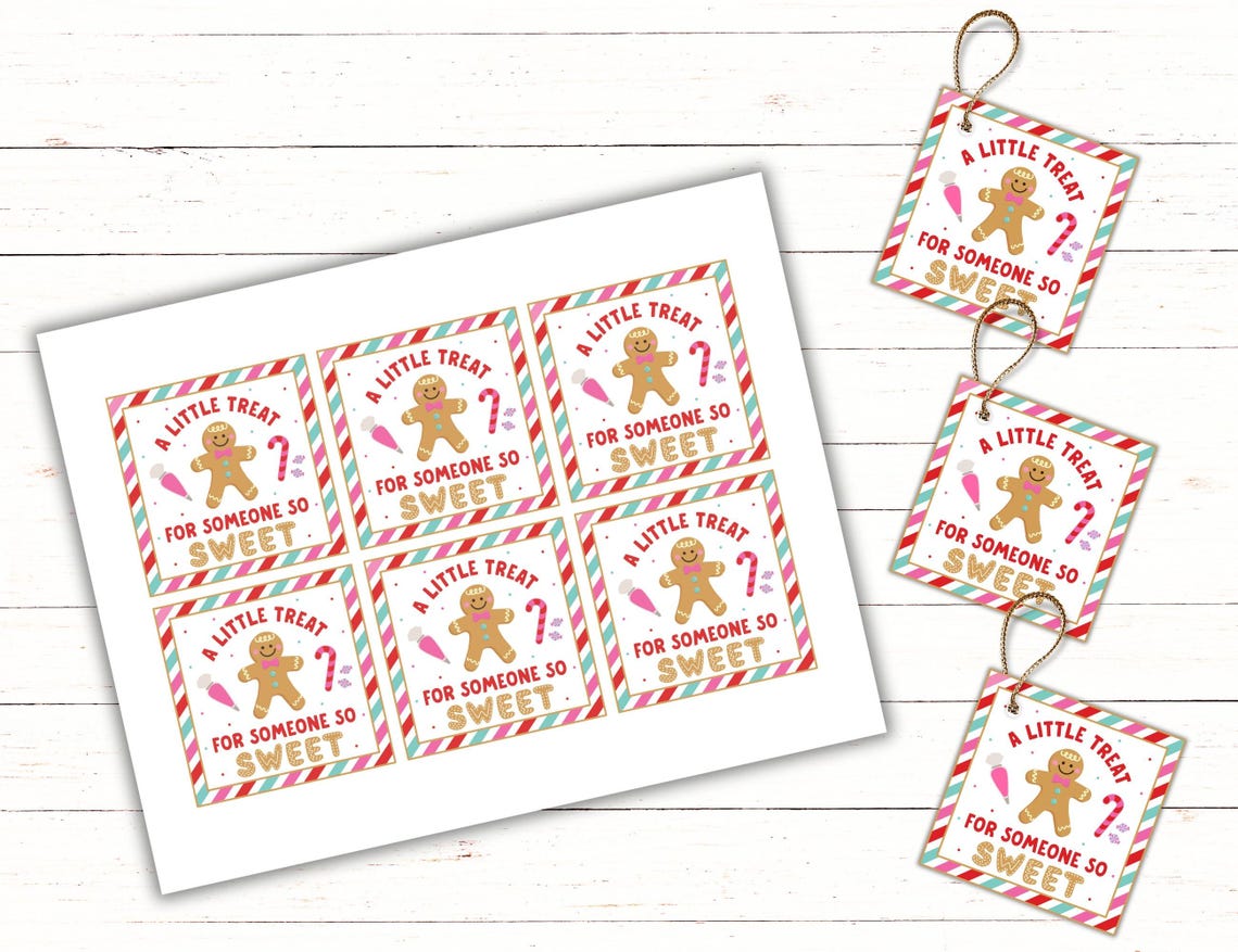 Gingerbread Tag, A Little Treat for Someone Sweet, Gingerbread Cookie ...