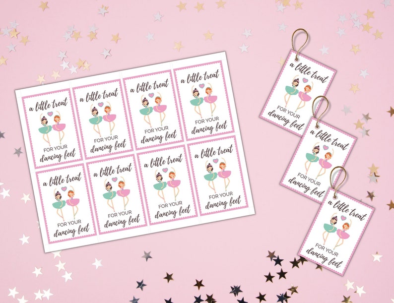 Printable A Little Treat for Your Dancing Feet Gift Tag | Ballet Gift ...