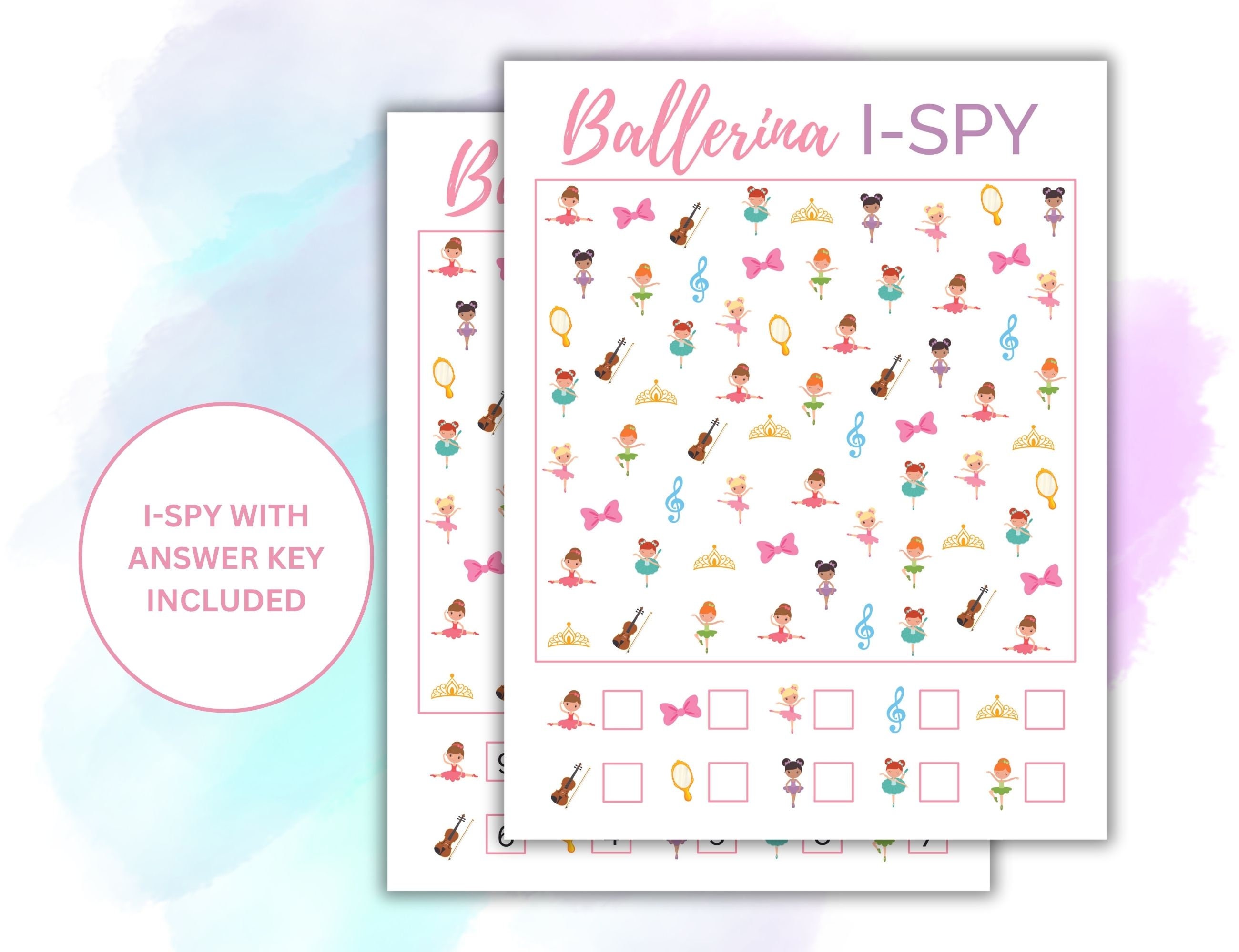 Printable Ballerina Games | Ballerina Activity Set | Ballerina Party ...