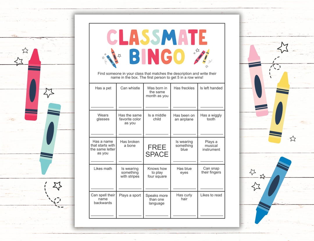 Back to School Bingo Cards | Mingle Bingo | Kids Ice Breaker Games ...