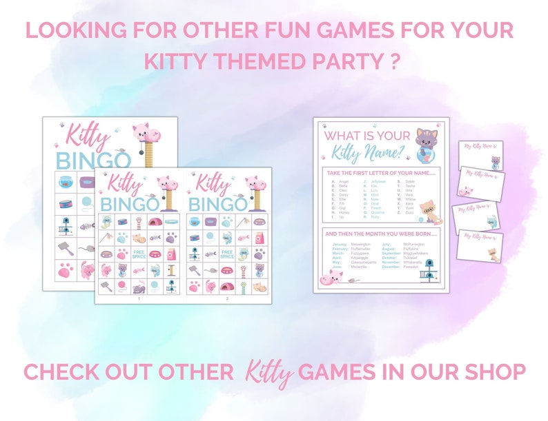 Kitty Candy Dice Printable Game | Kitty Cat Themed Party Game | Cat ...