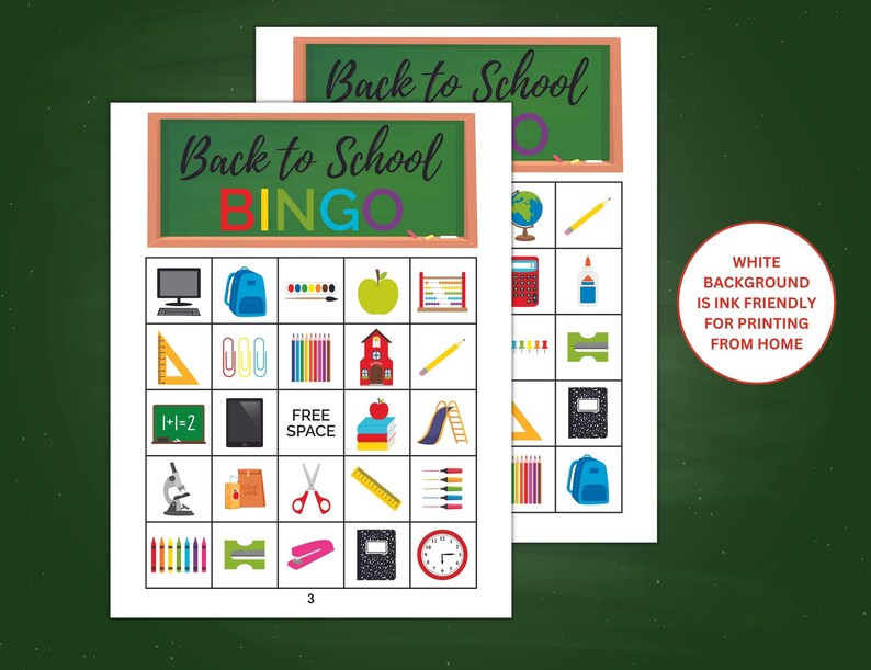 30 Printable Back to School Bingo Cards Back to School Game Classroom ...