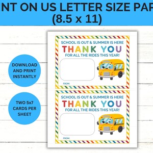 Bus Driver Thank You Gift Card Holder | Bus Driver Appreciation Gift ...
