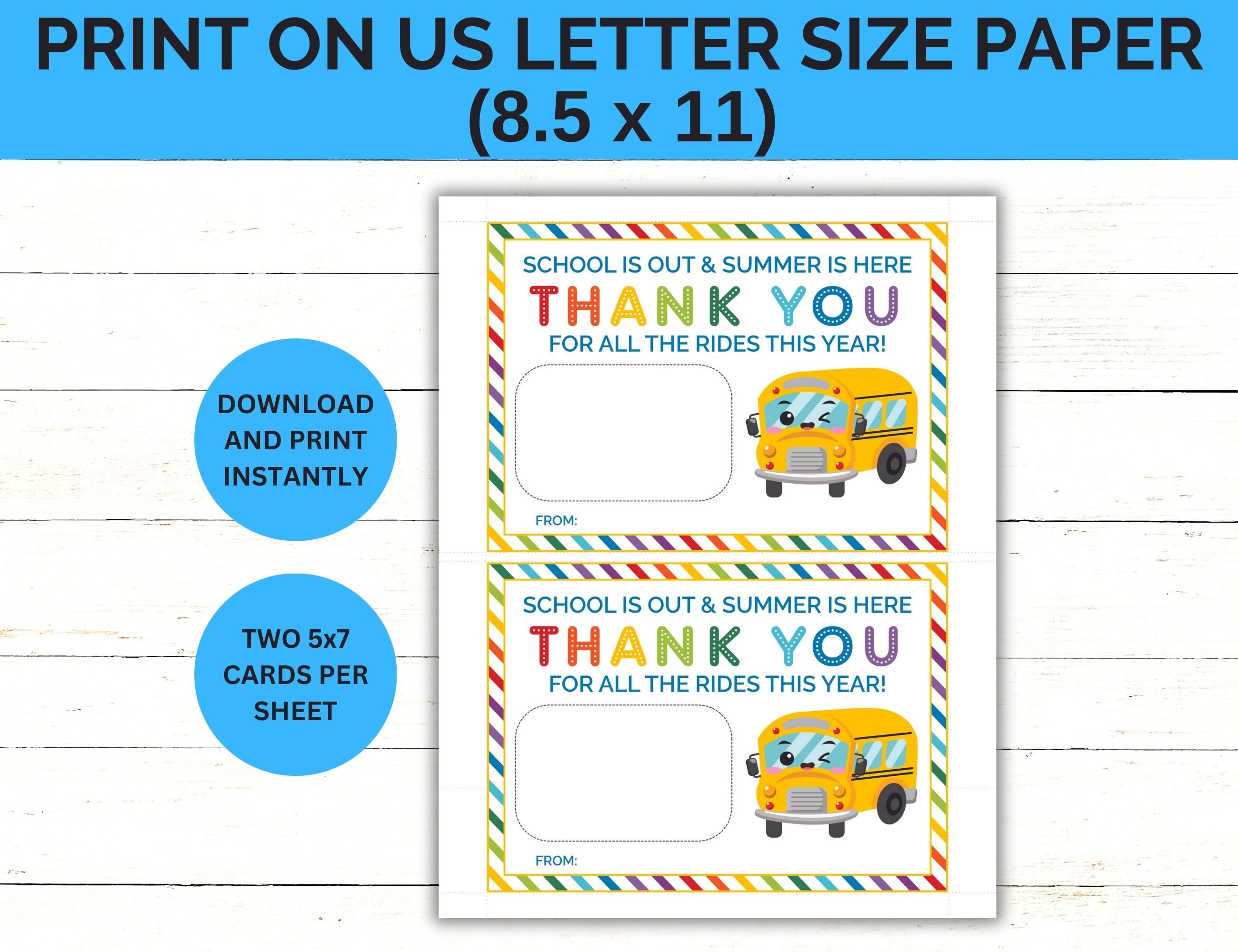 Bus Driver Thank You Gift Card Holder | Bus Driver Appreciation Gift ...