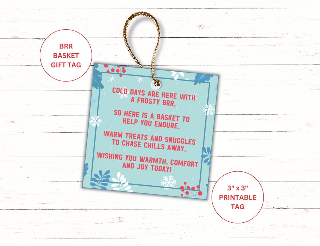 Brr Basket Gift Tag | Brr Box Printable | Brr Basket for Teachers ...