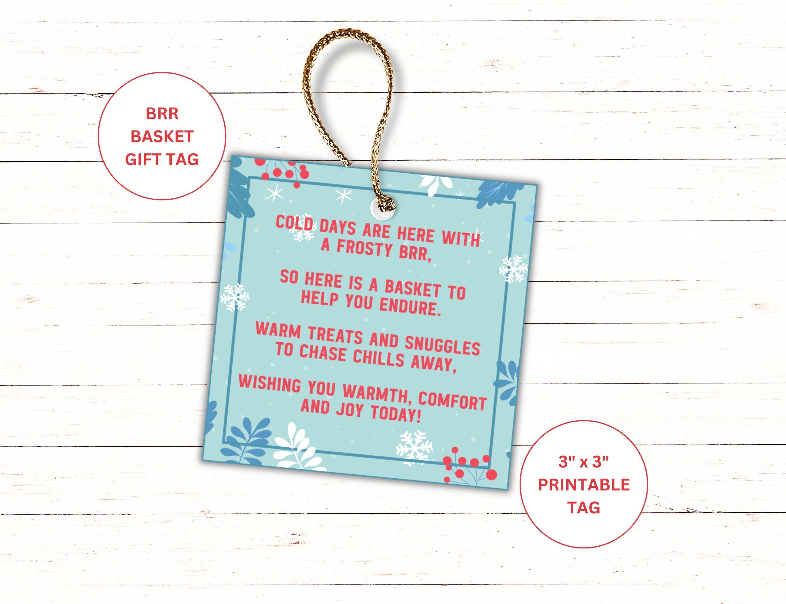 Brr Basket Gift Tag | Brr Box Printable | Brr Basket for Teachers ...