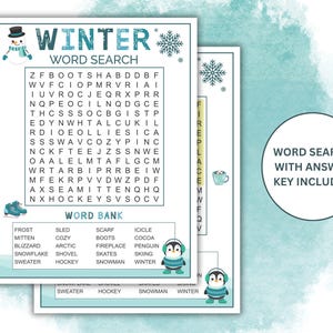 Printable Winter Party Games | Winter Kids Activity Pack | Winter ...