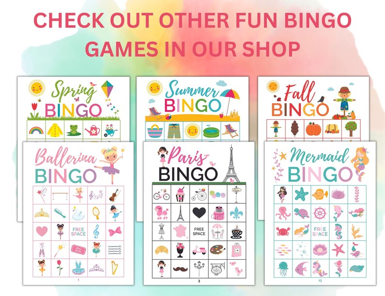30 Printable Ice Cream Themed Bingo Cards | Ice Cream Party Games | Ice ...