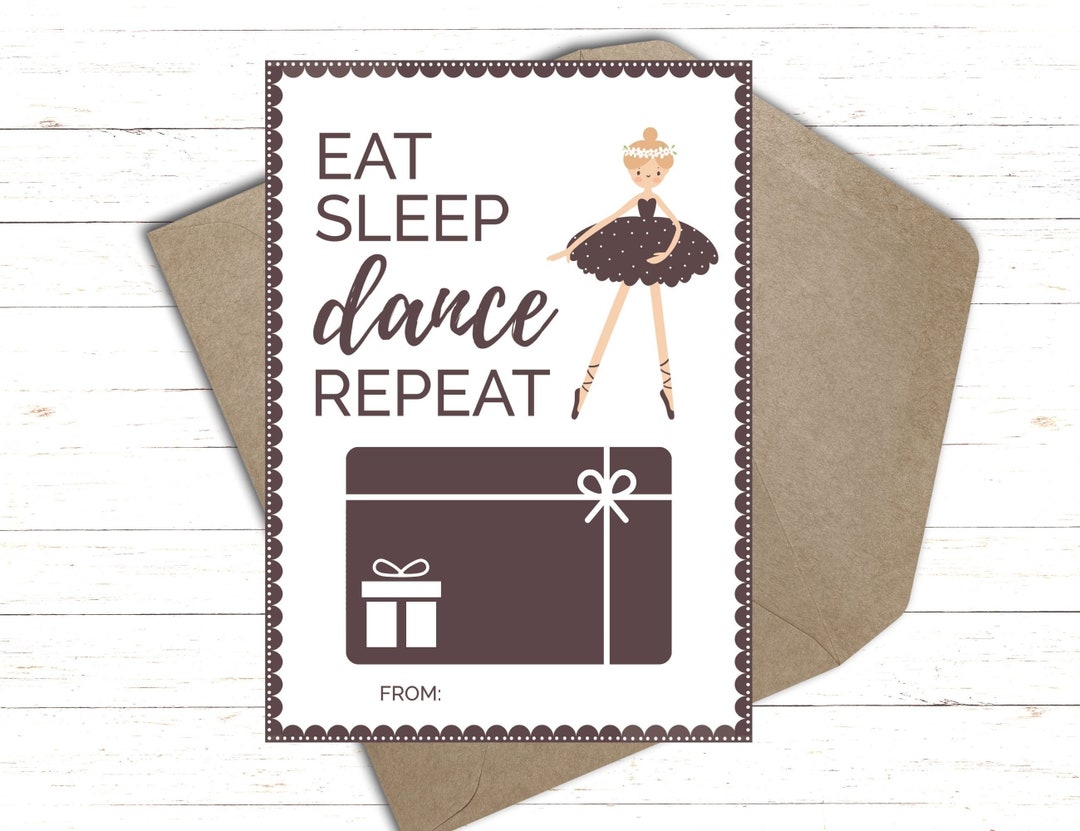 Printable Dance Teacher Card | Dance Recital Card | Ballerina Card ...
