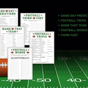 10 Printable Football Party Games | Football Watch Party Games | Big ...