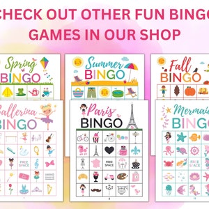 30 Printable Princess Themed Bingo Cards | Princess Party Games ...