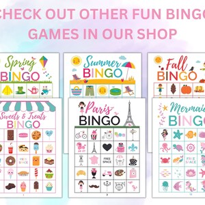 30 Printable Kitty Themed Bingo Cards | Kitty Cat Party Games | Cat ...