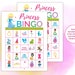30 Printable Princess Themed Bingo Cards | Princess Party Games ...