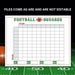Football Squares Printable Game Board | 100 Square Football Pool | 100 ...