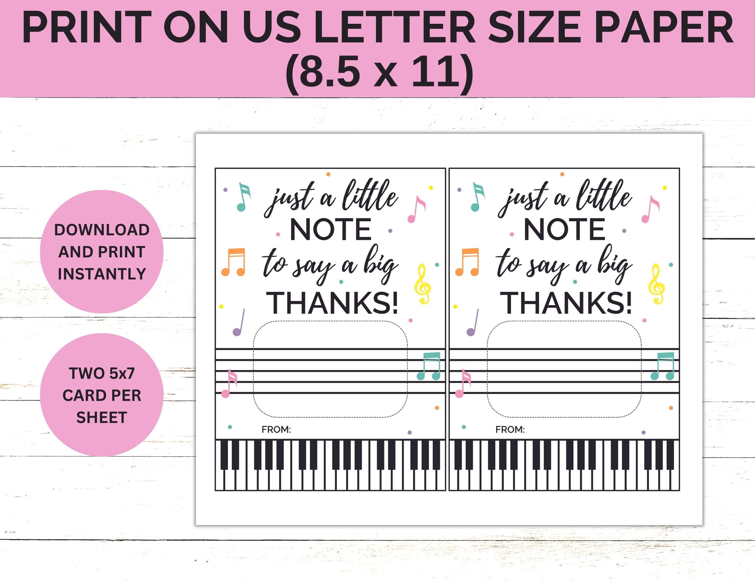 Music Teacher Gift Card Holder | Music Lover Appreciation Card | Band ...