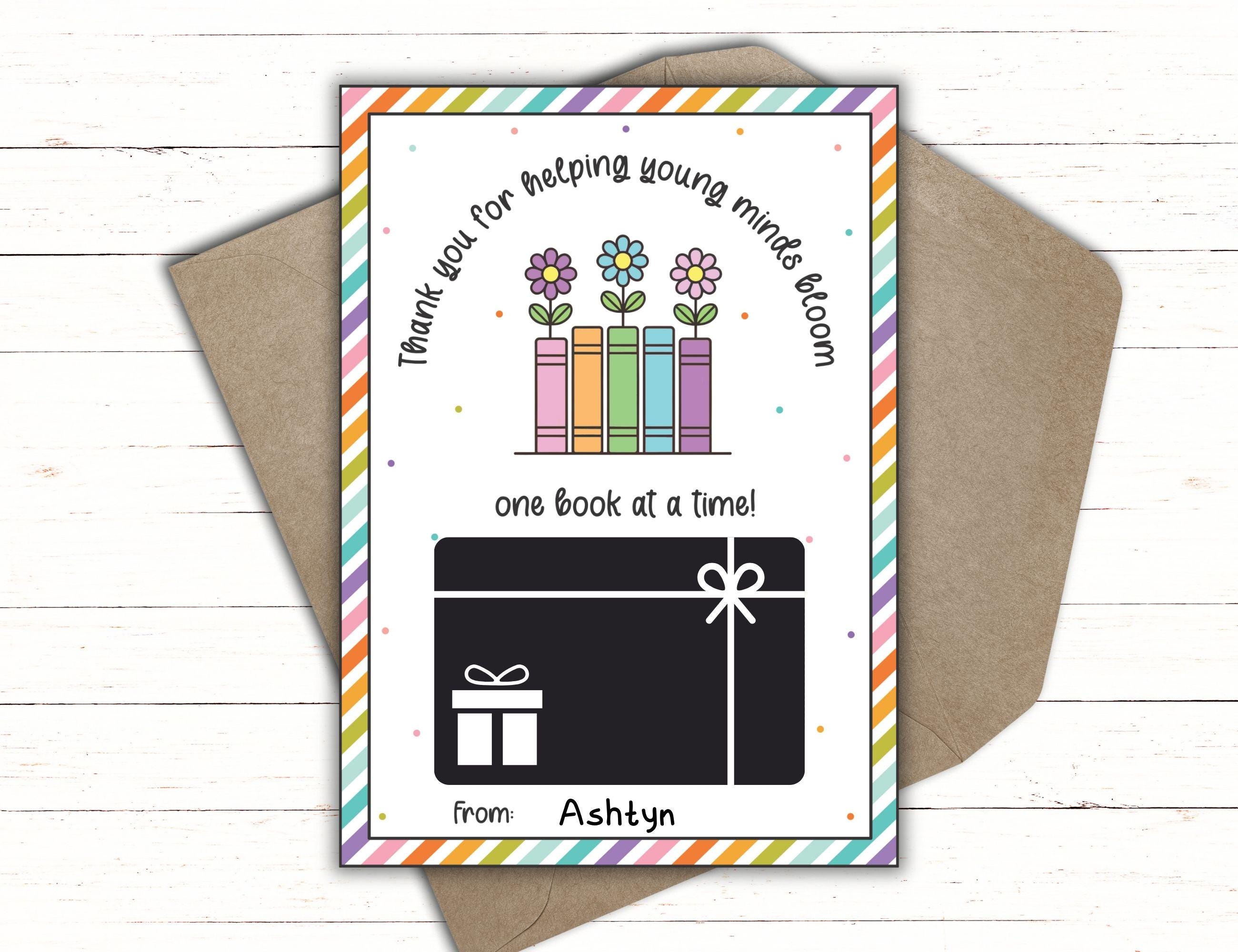 School Librarian Day Gift Card Holder | Media Specialist Gift | Reading ...