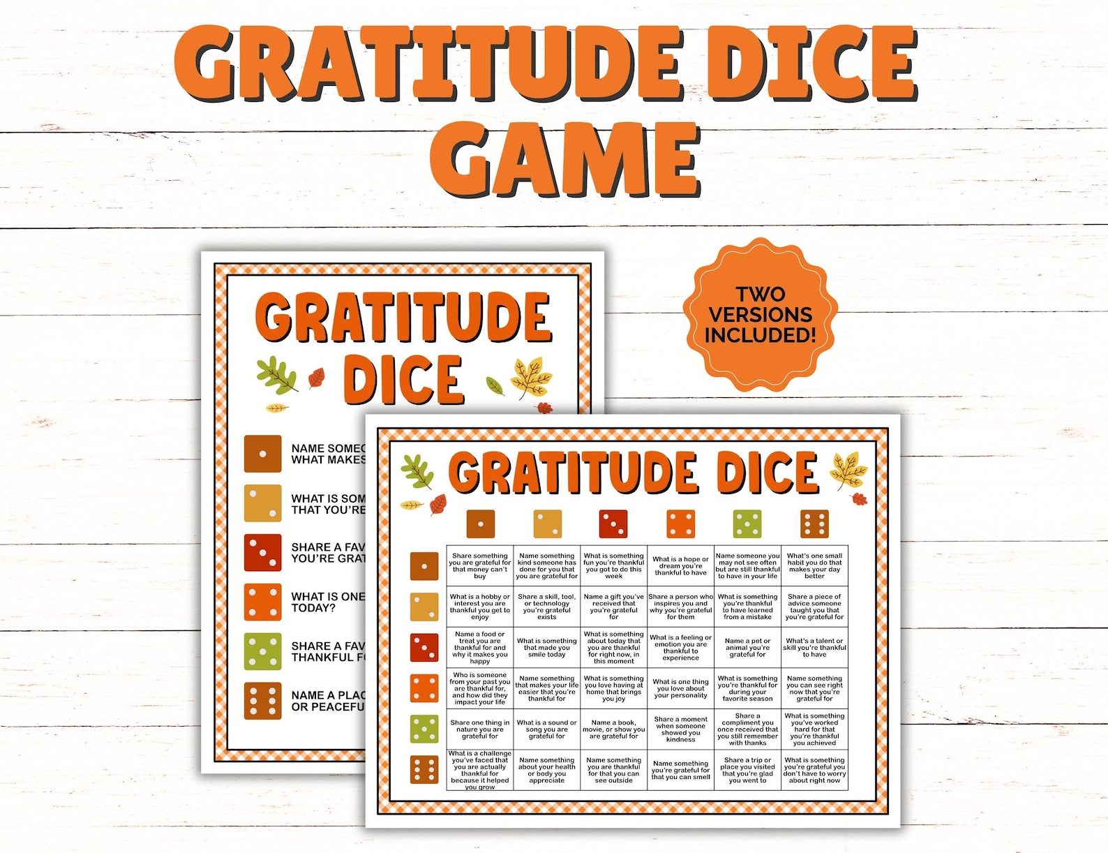 Gratitude Dice Game, Gratitude Games, Gratitude Prompts, Fall Gratitude ...