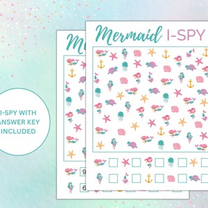Printable Mermaid Games | Mermaid Activity Set | Mermaid Party Games ...