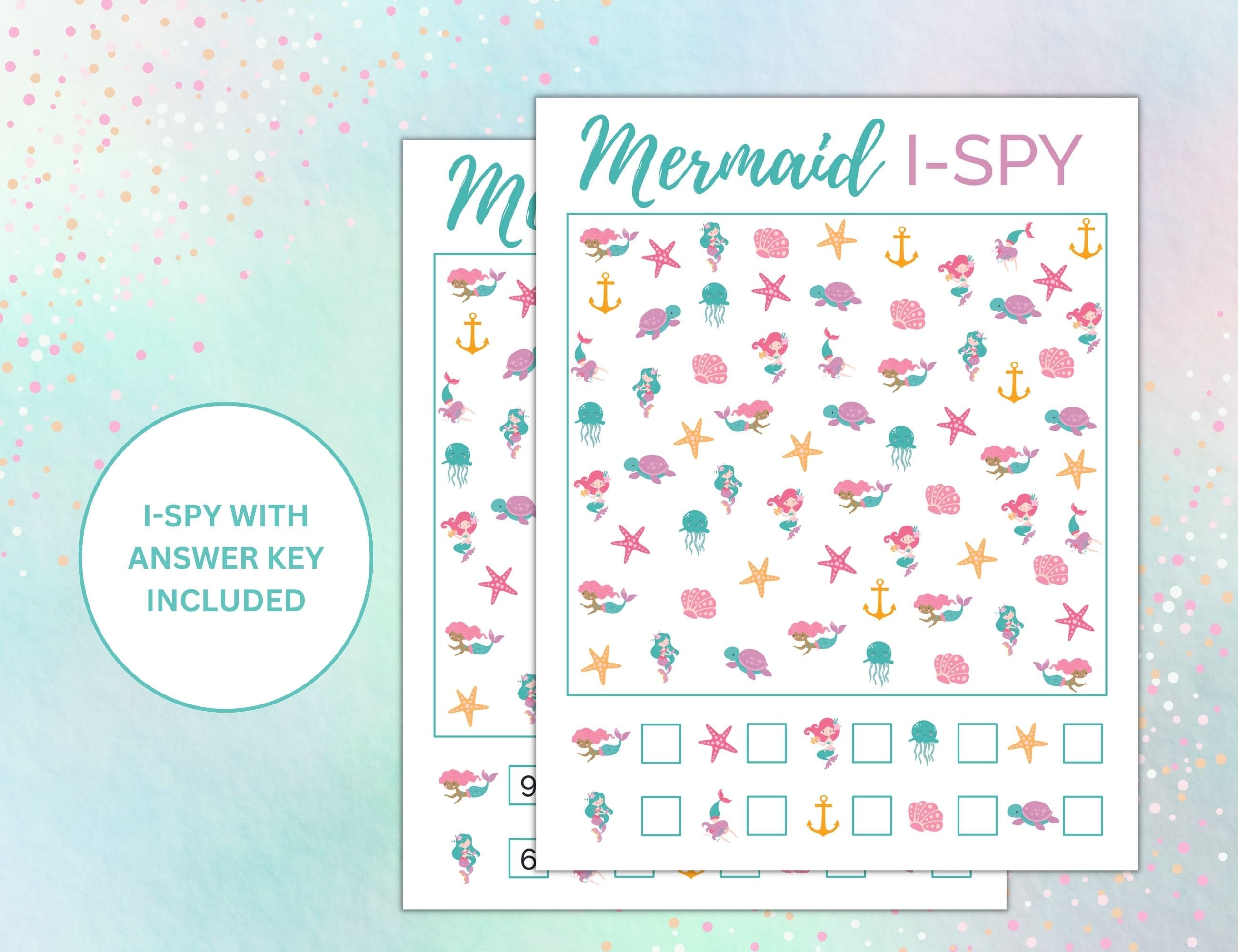 Printable Mermaid Games Mermaid Activity Set Mermaid Party - Etsy