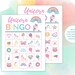 30 Printable Unicorn Themed Bingo Cards | Unicorn Party Games | Unicorn ...