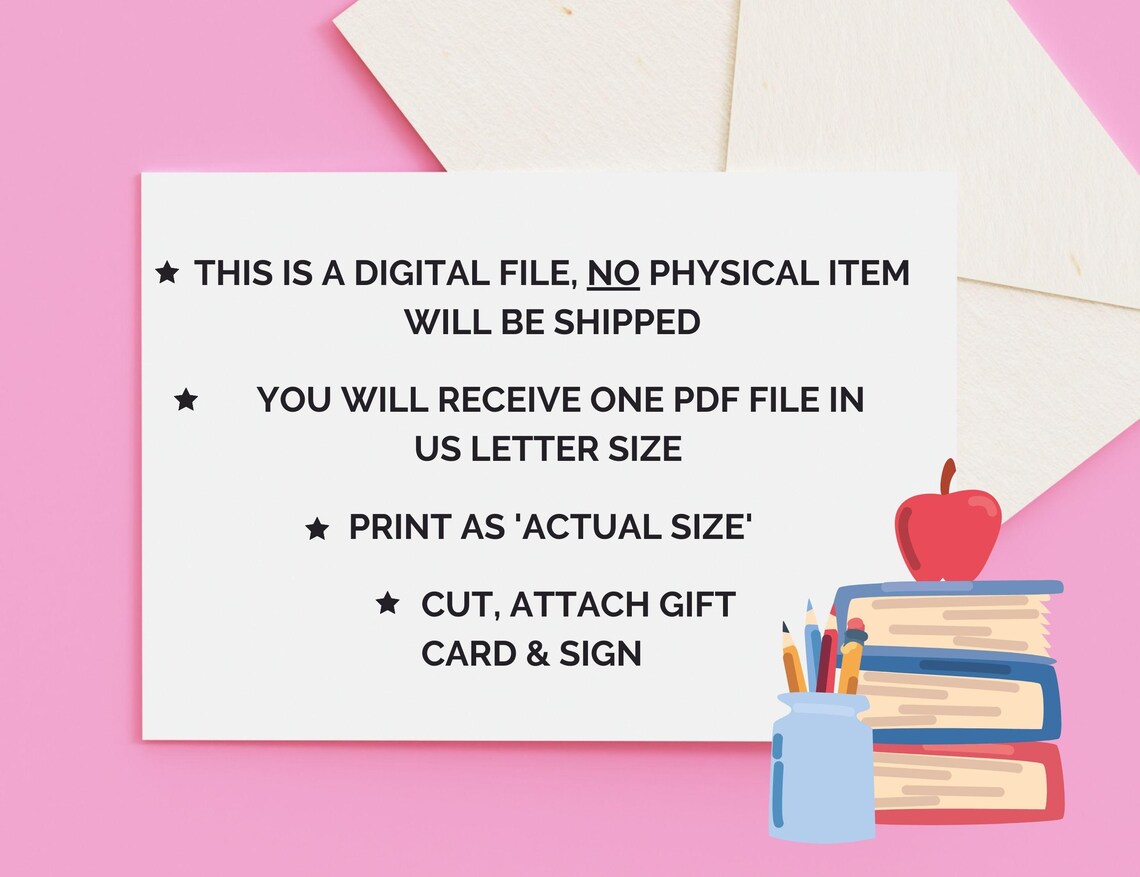 Welcome Back to School Gift Card Holder Back to School Teacher Gift ...