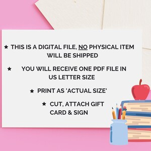 Welcome Back to School Gift Card Holder Back to School Teacher Gift ...