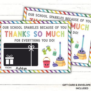 School Custodian Thank You Gift Card Holder | National Custodian ...