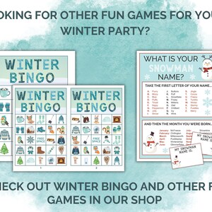 Printable Winter Party Games | Winter Kids Activity Pack | Winter ...