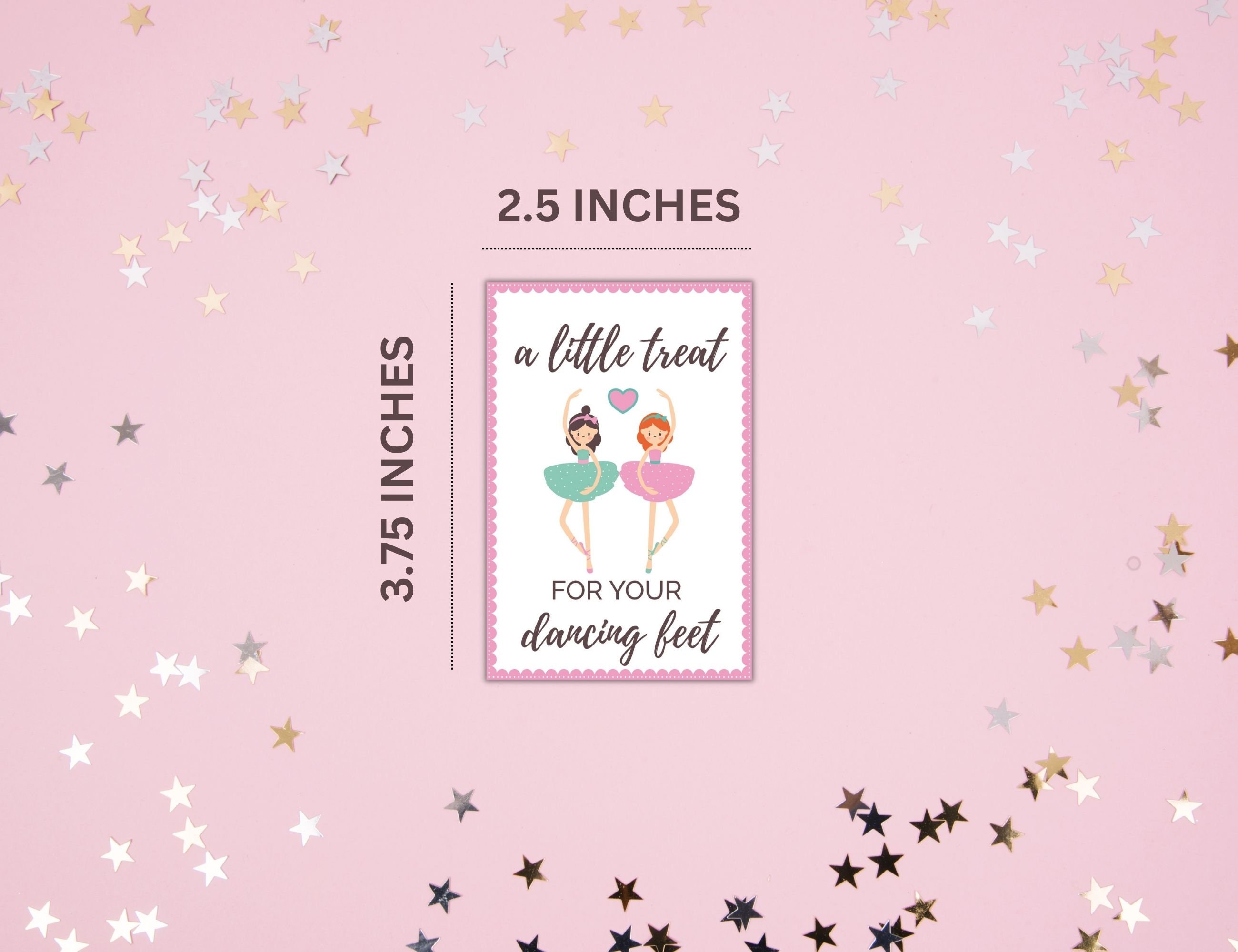 Printable A Little Treat for Your Dancing Feet Gift Tag | Ballet Gift ...