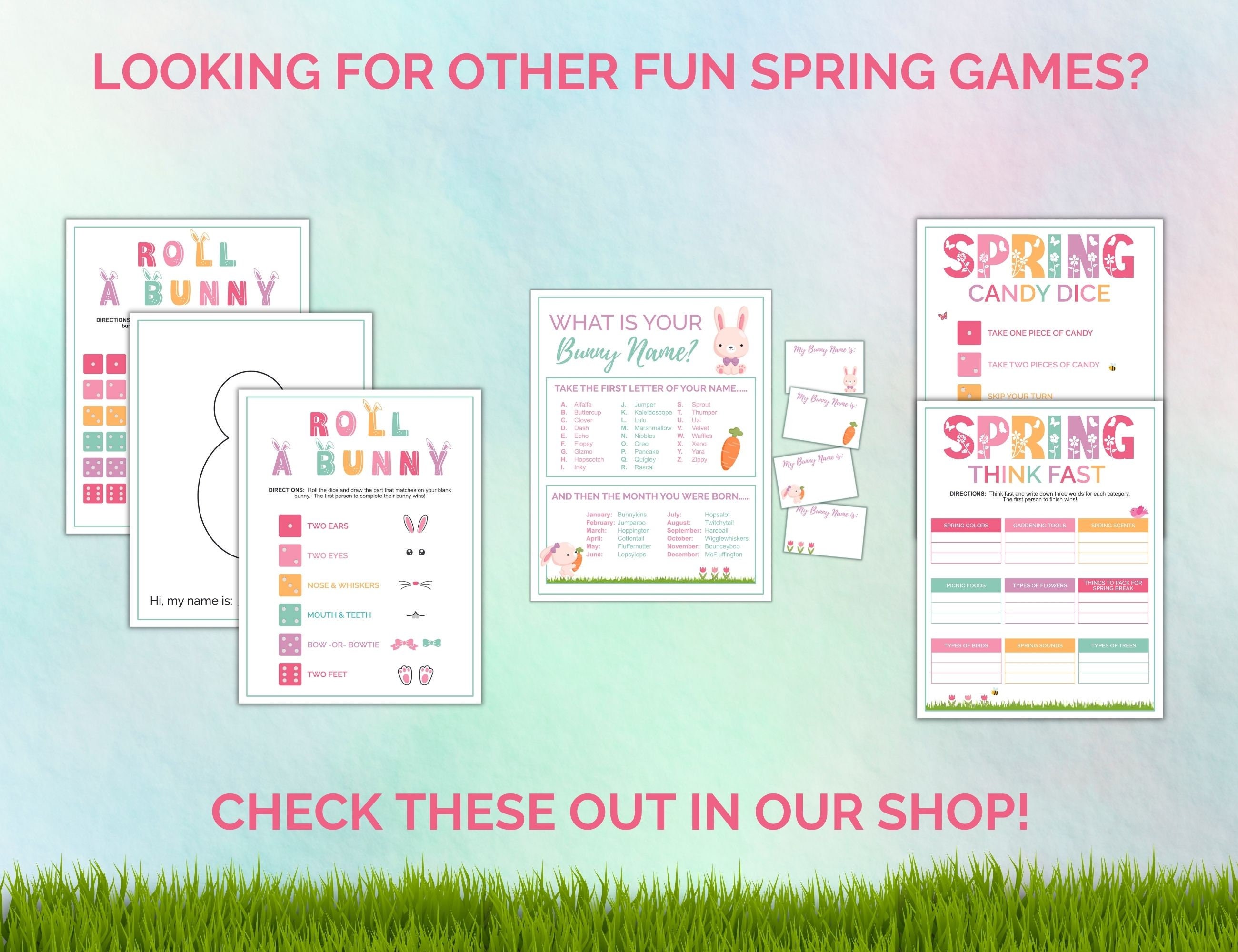 Spring Charades Printable Game | Spring Party Themed Game | Easy Spring ...