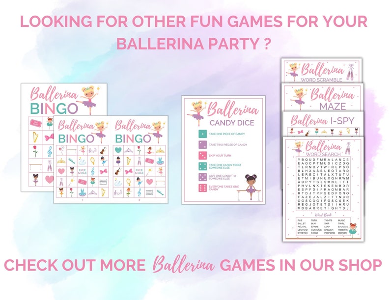 What is Your Ballerina Name Printable Game | Ballet Themed Party Game ...