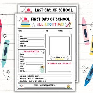 All About Me First Day of School Interview | School Memory Box ...