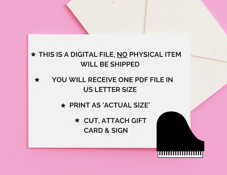 Music Teacher Gift Card Holder | Music Lover Appreciation Card | Band ...