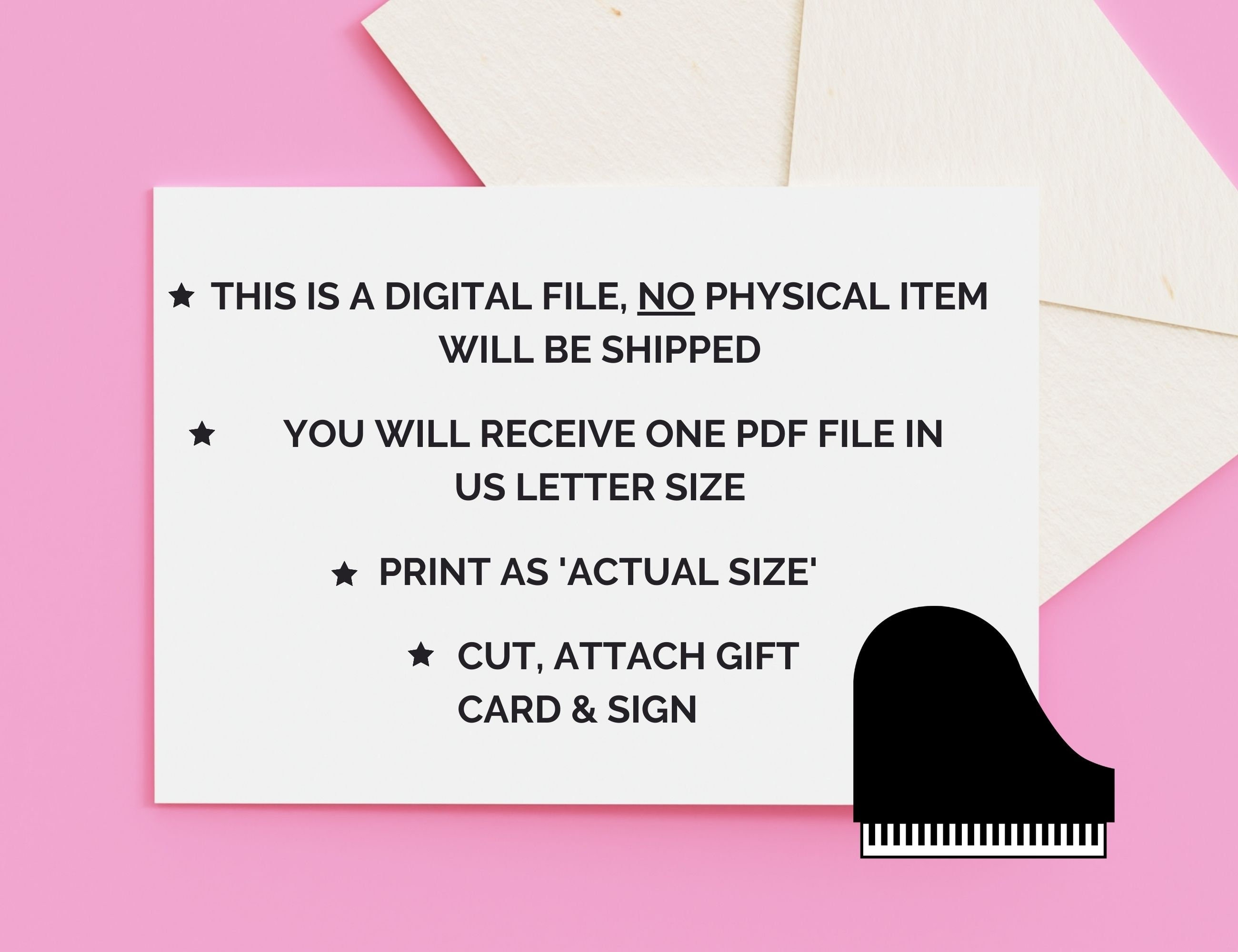 Music Teacher Gift Card Holder | Music Lover Appreciation Card | Band ...